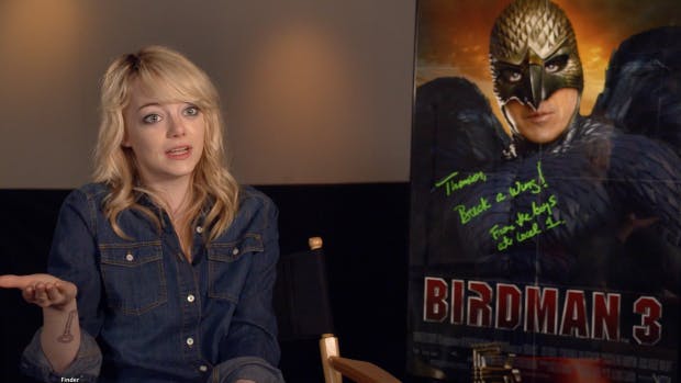Check Out This Exclusive Clip With Emma Stone Talking About Birdman