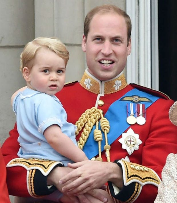 Prince George looks almost identical to his younger dad William as they ...