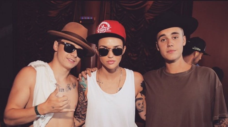 Ruby Rose from Orange Is The New Black met her FACE TWIN… Justin Bieber ...