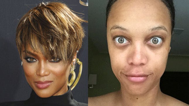 Tyra Banks shares make up free selfie: ‘Raw and Real’ | Closer