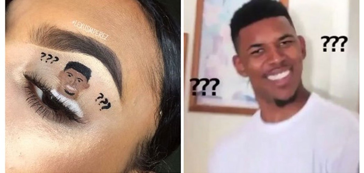 Women Are Painting Memes Onto Their Eyelids And It's Amazing