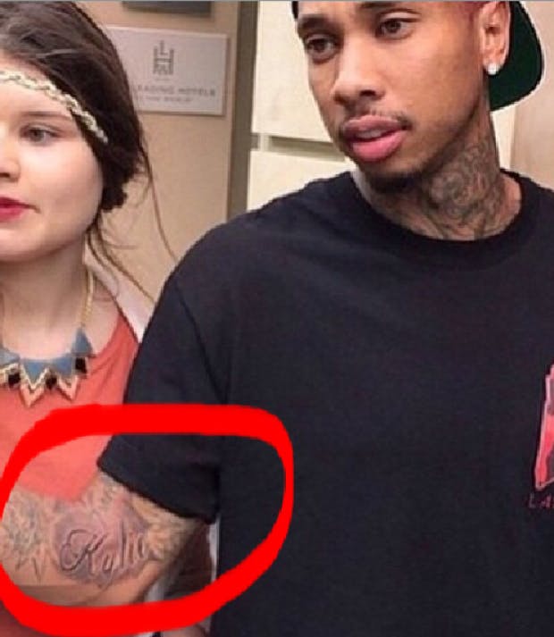 Tyga tattoos Kylie Jenner’s name onto his arm | Celebrity | Heat
