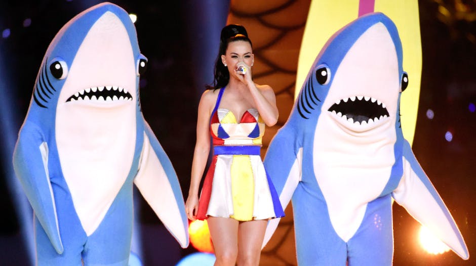 Being one of Katy Perry’s Super Bowl sharks is illegal… | Celebrity | Heat