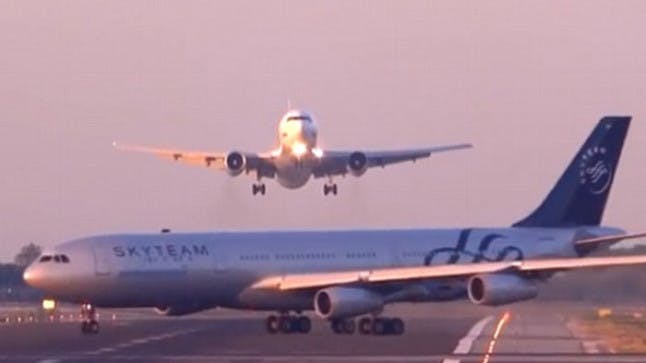 WATCH: Dramatic video captures moment two planes almost crashed on the ...