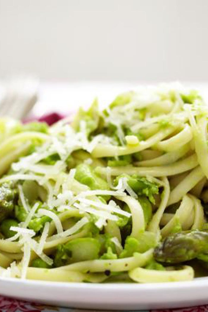 RECIPE: Spring Vegetable Linguine | Grazia
