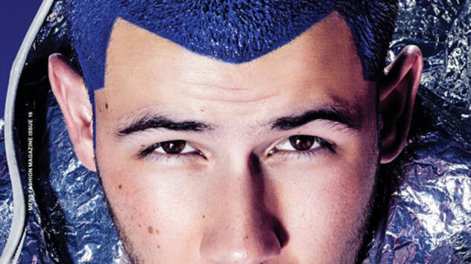 Nick Jonas rocks blue hair and goes full fashion for ADON magazine ...