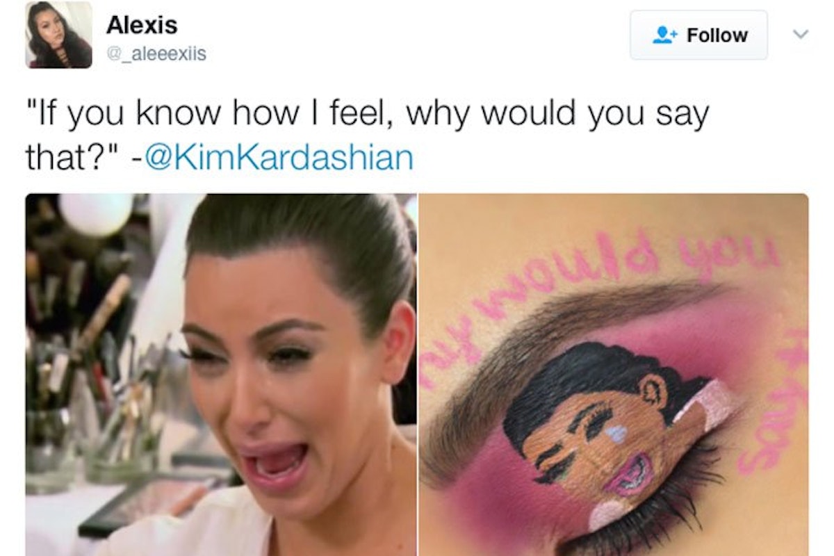 Women Are Painting Memes Onto Their Eyelids And It's Amazing