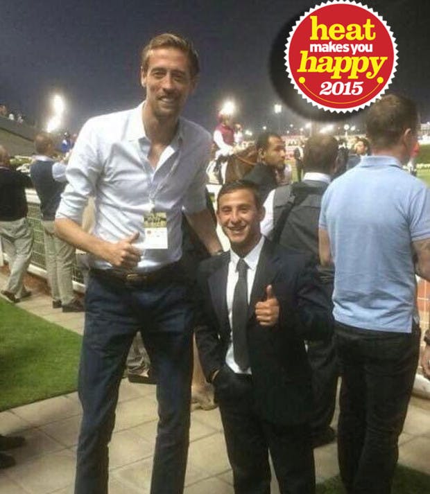Peter Crouch had his photo taken with a 5ft jockey, and it’s real funny ...