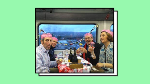 These Commuters Held A Christmas Party On the Train