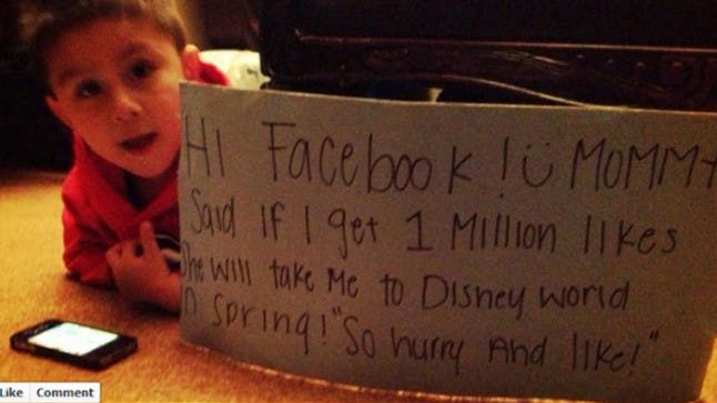 Is this the most extreme Facebook reaction to a child’s ‘share this ...