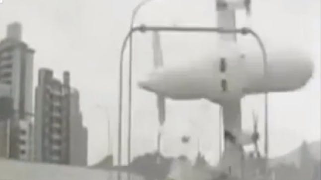 Video shows terrifying moment plane crashes into bridge before hitting ...