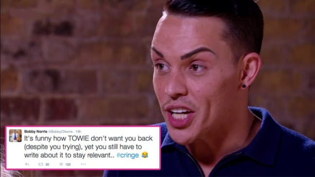 Bobby Norris hits out at ‘cringy’ former TOWIE star: ‘You’re trying to ...