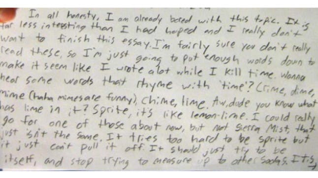 Child exposes teacher who doesn’t read homework, getting an A for ...