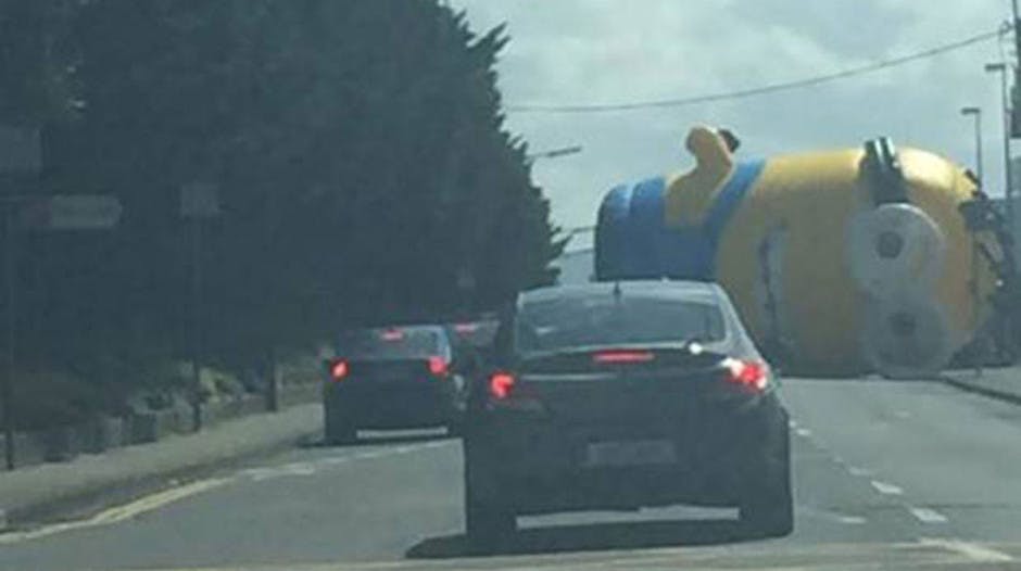 Giant Minion causes chaos in Dublin. Which is obviously pretty ...