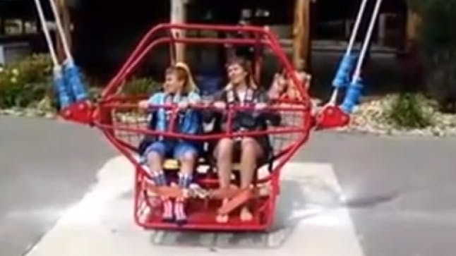 WATCH: Horrifying moment catapult ride rope breaks moments before ...