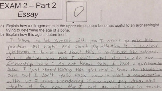 Failed Exam Paper
