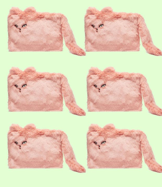 A massive furry cat clutch. Just the thing to perk up this miserable ...
