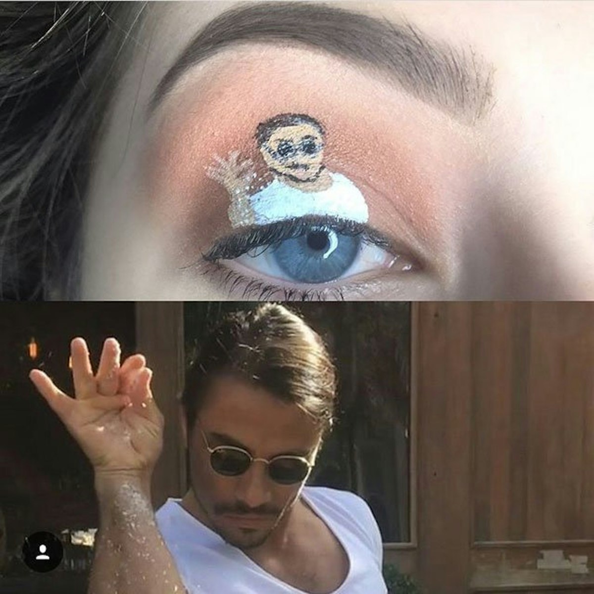 Women Are Painting Memes Onto Their Eyelids And It's Amazing