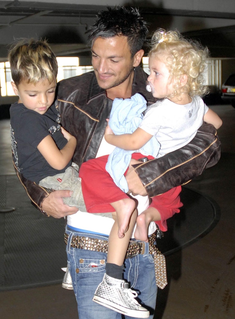 Peter Andre takes Junior and Princess to school as Katie Price parties ...