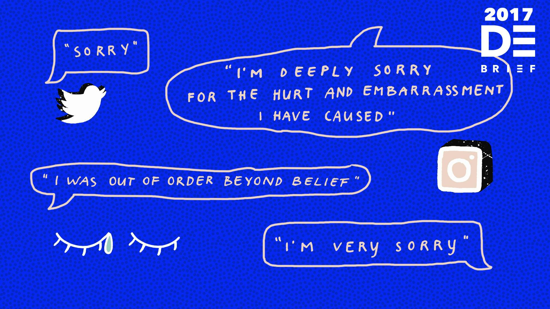 A Brief History Of the Evolution Of Celebrity Apologies in 2017 | Grazia