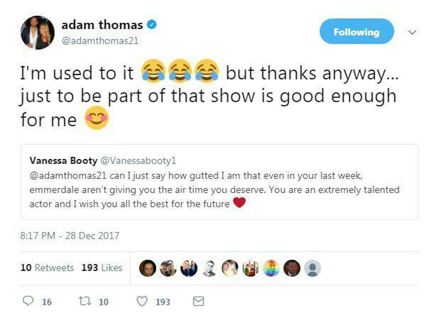 Adam Thomas says best thing about Emmerdale was 'leaving'