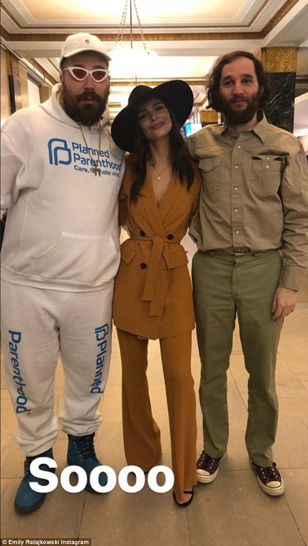 Emily Ratajkowski Marries In $200 Zara Suit