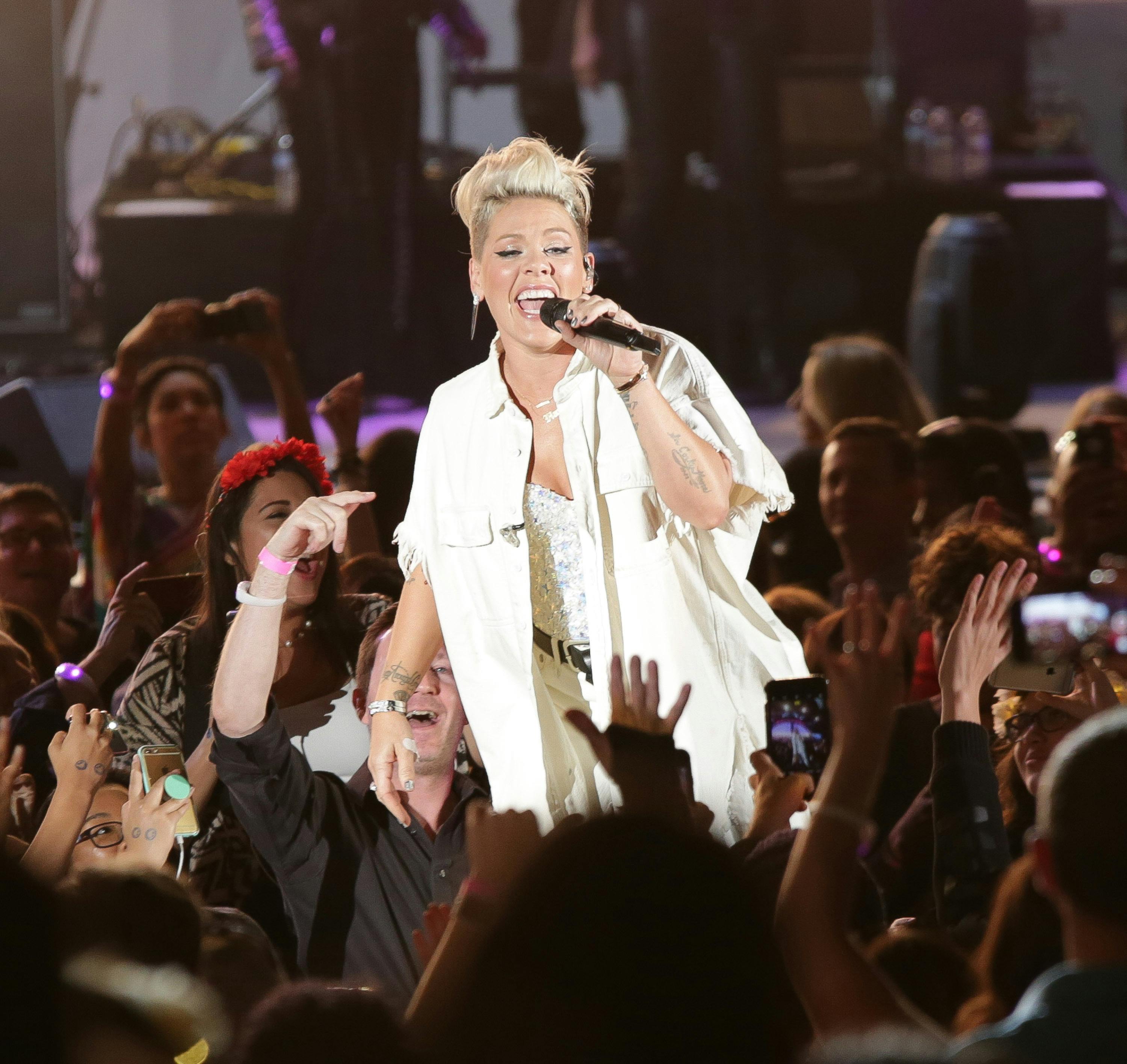 P!nk updates fans in first message since being hospitalised ...
