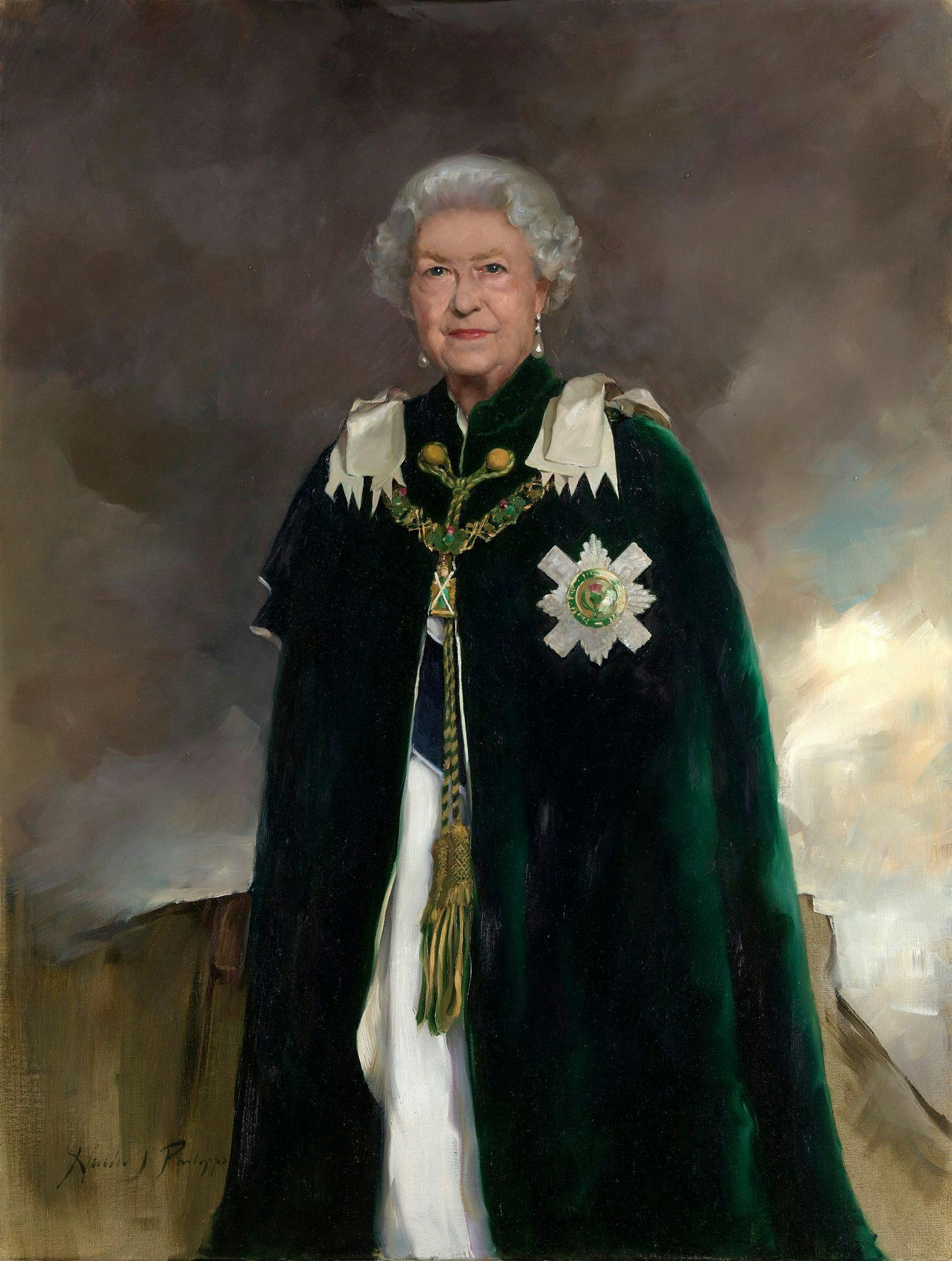 The Queen Unveils New Portrait At Holyrood House - Grazia
