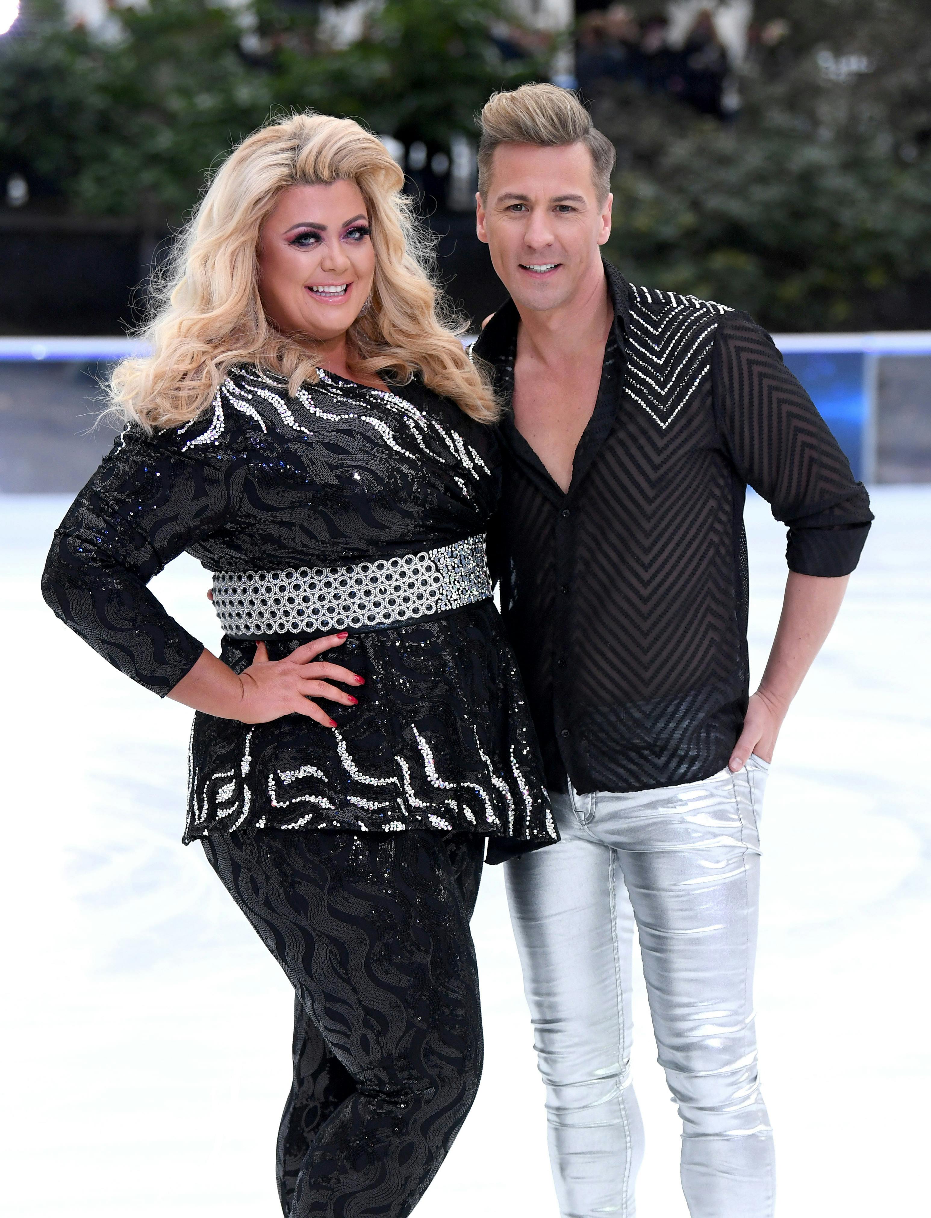 Gemma Collins supports Dancing on Ice partner Matt Evers
