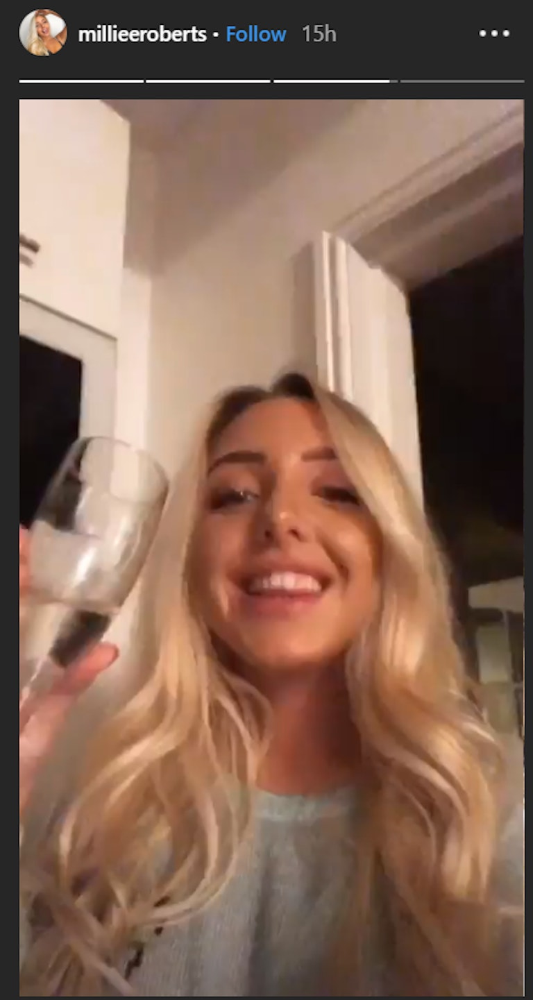 Tommy Fury's ex-girlfriend Millie Roberts reacts as he fails to win ...