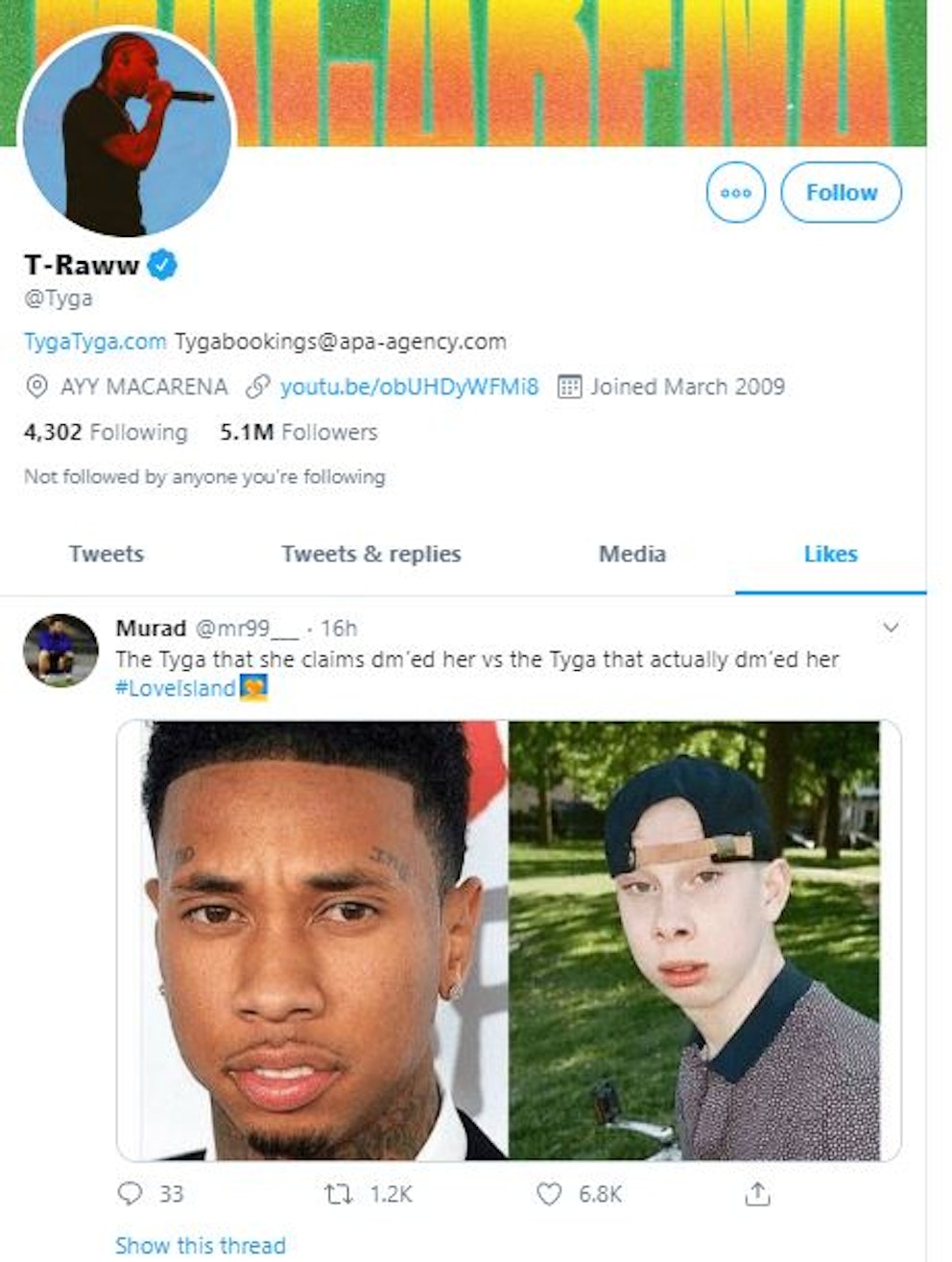 Tyga blasts claims he slid into Love Island's Eve Gale's DM's