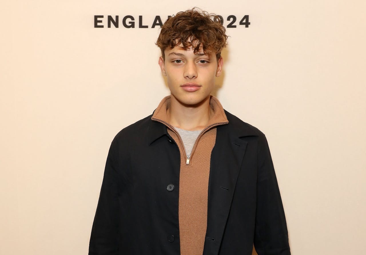 Bobby Brazier models for Dolce and Gabanna at Milan Fashion Week