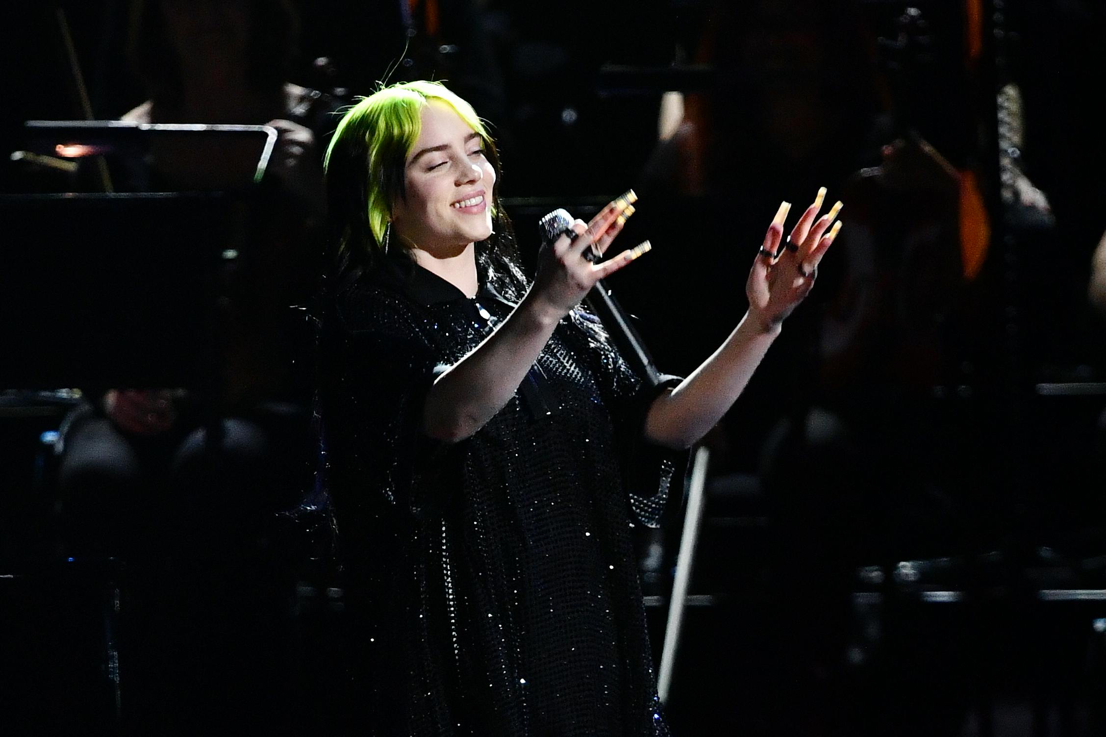 Billie Eilish Shakes And Stirs At BRITs With Debut Bond Theme Performance