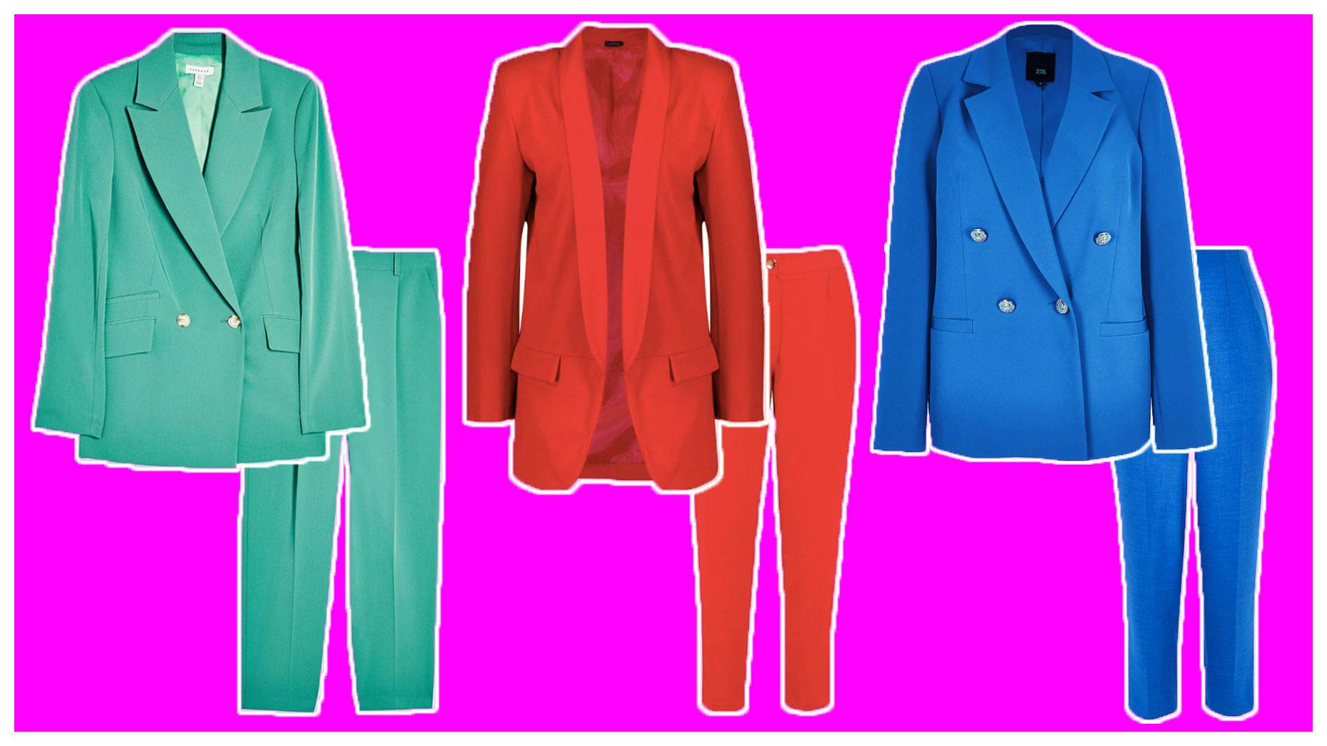The prettiest colourful suits on the high street