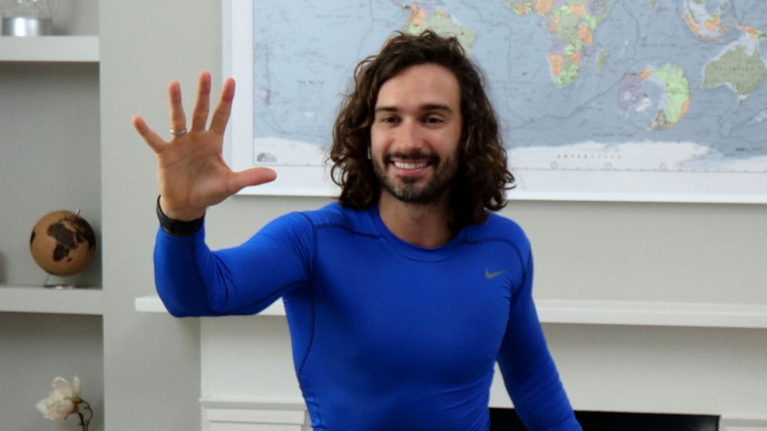 Joe Wicks welcomes his daughter to his online PE class