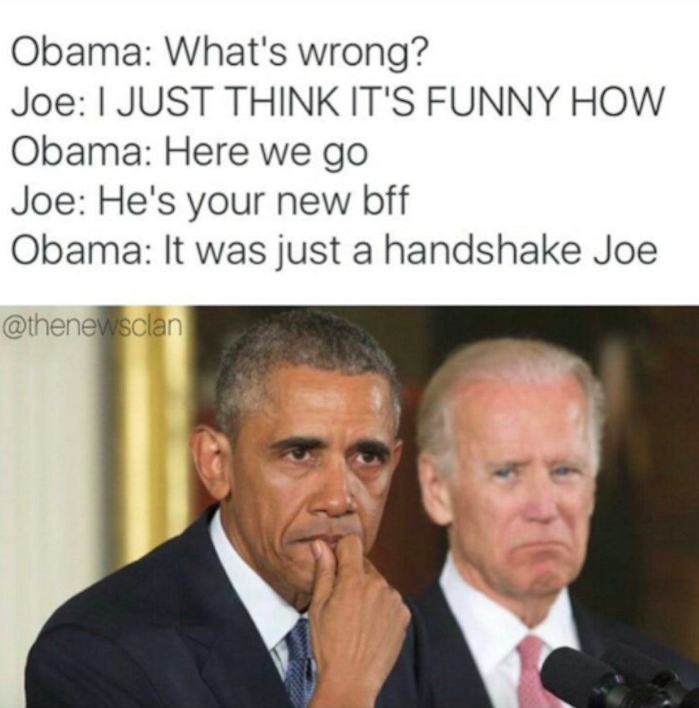 The Best Joe Biden and Barack Obama Bromance Memes - Grazia