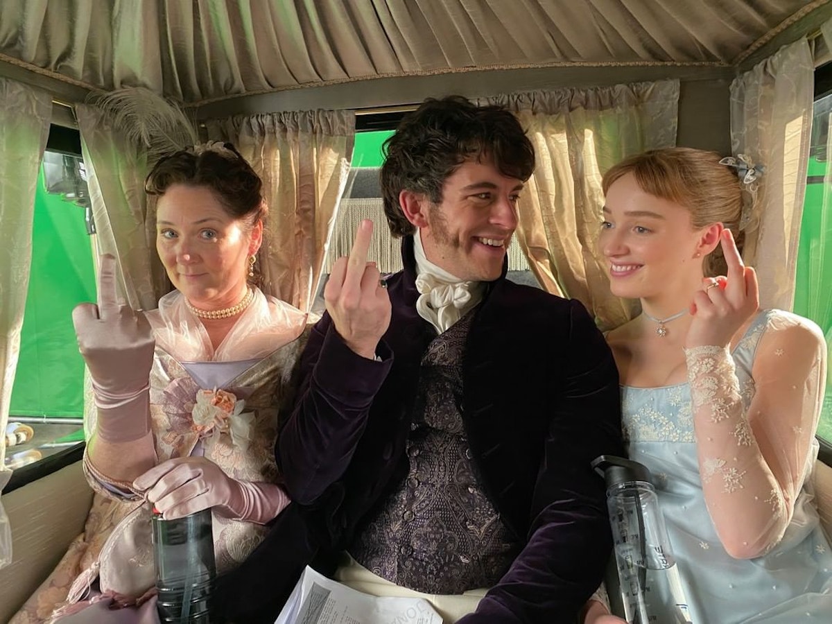 All The Best Bridgerton Behind-The-Scenes Photos