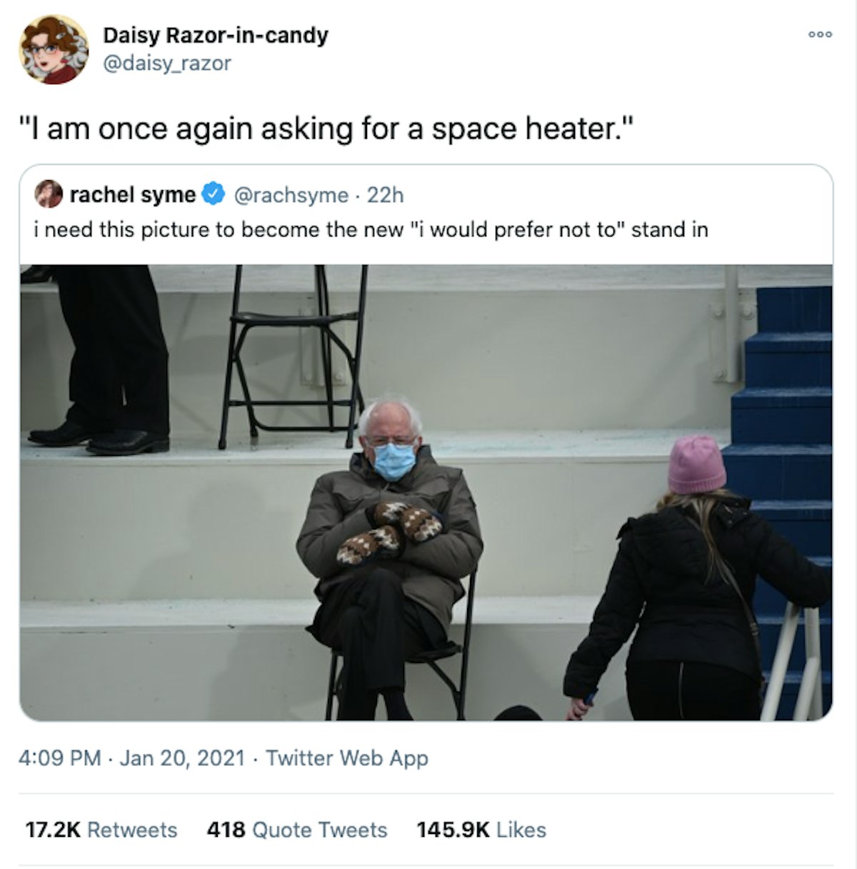 The Best Bernie Sanders Memes And Jokes After That Adorable Mitten Picture
