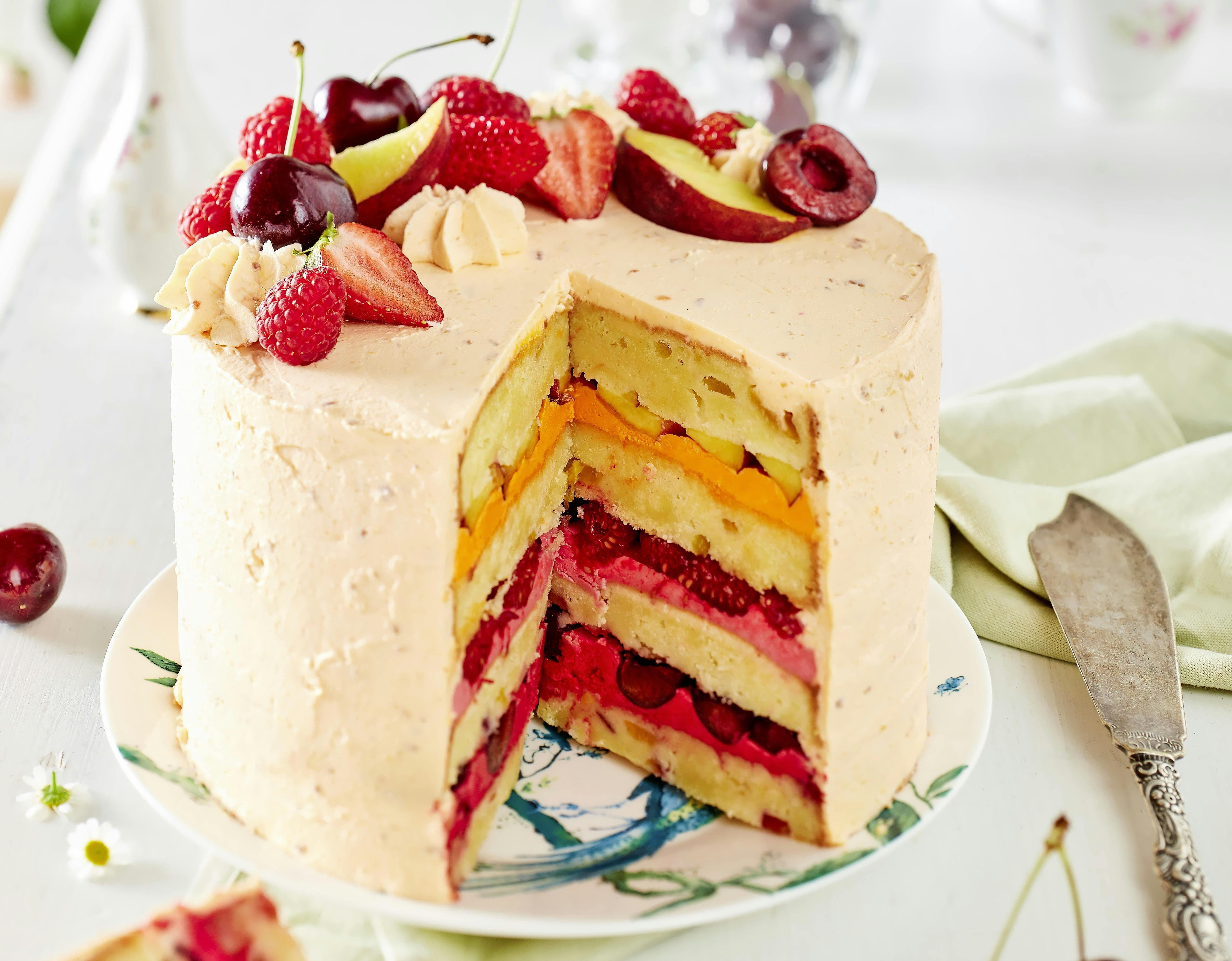 Fruit layer cake | Landscape
