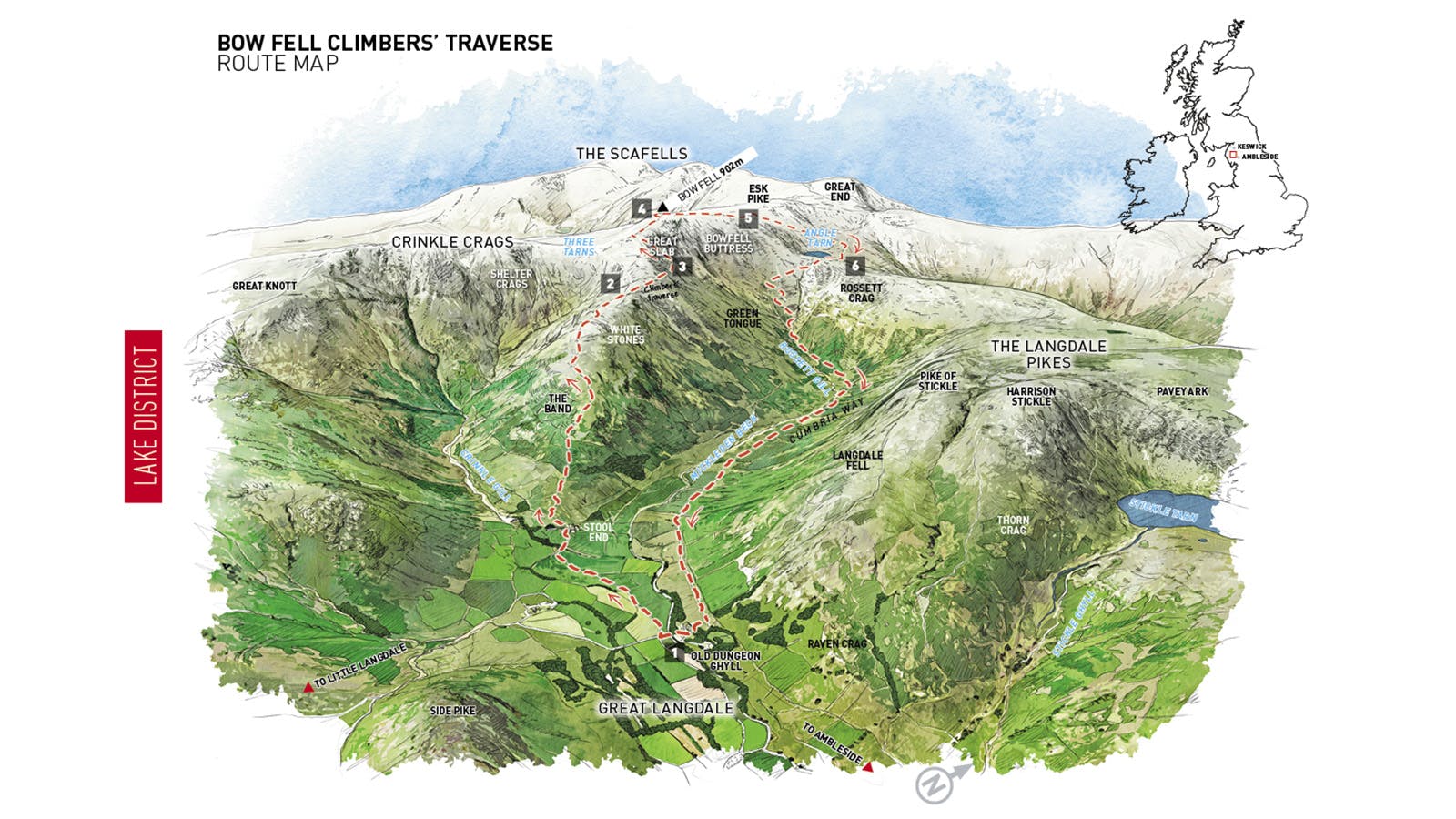 Bowfell walking route, Lake District | live for the outdoors