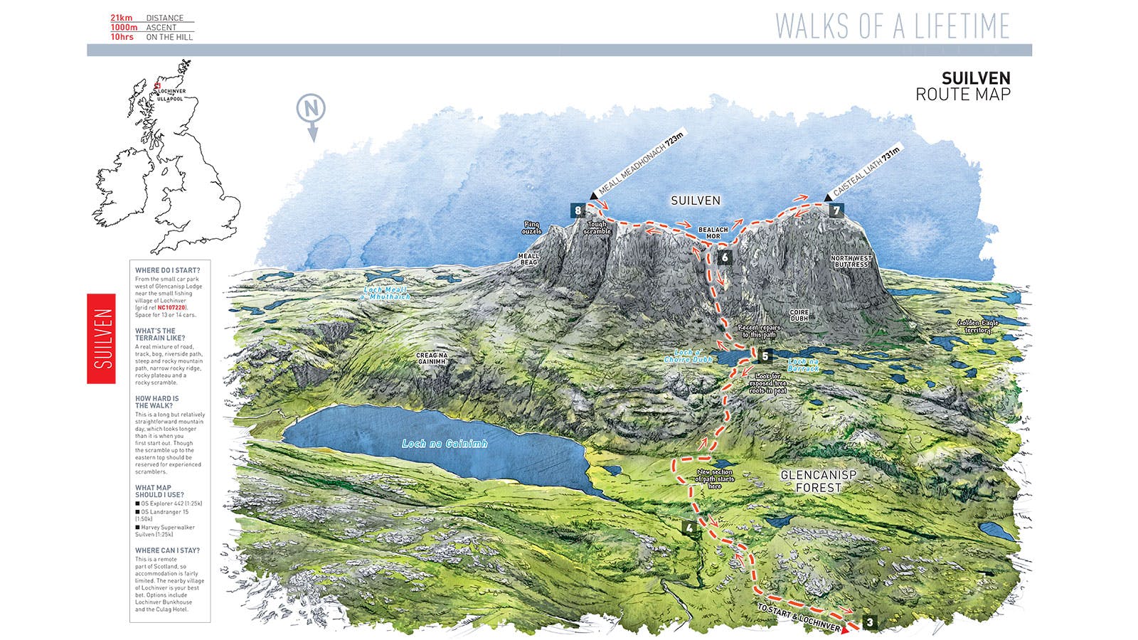 Suilven walking route, Assynt, NW Highlands | live for the outdoors
