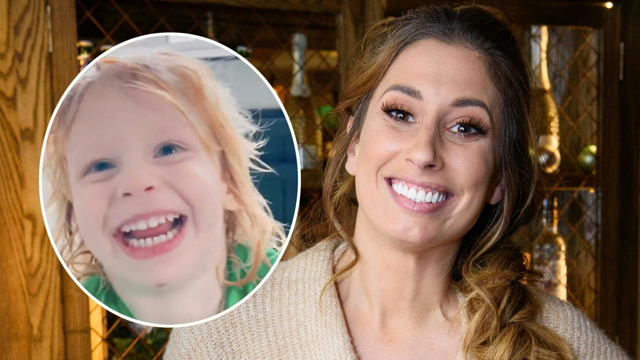Stacey Solomon designed dinosaur bathroom for son Rex