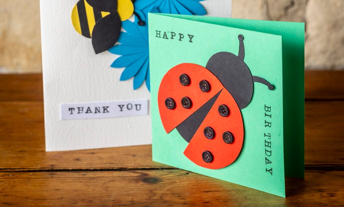 Nature-inspired greetings cards: DIY ladybird & bee design | %%channel ...