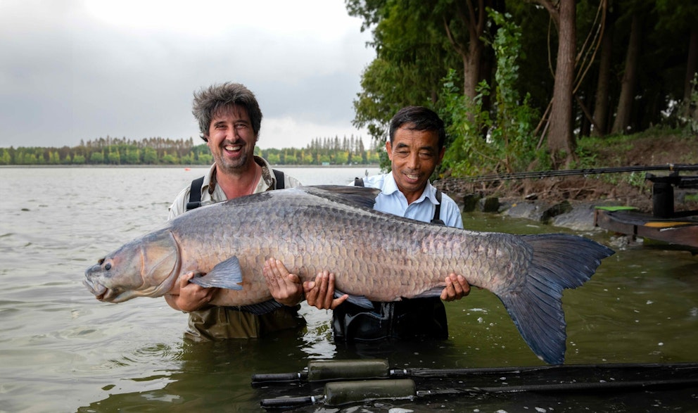 Rare black carp landed using 250kg of highly unusual bait | Angling Times