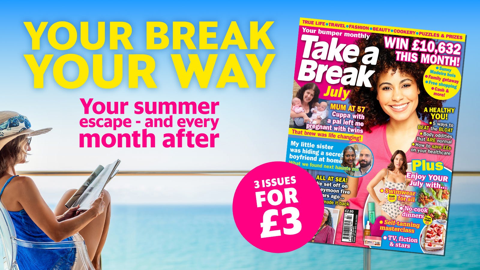Escape into summer with a Take a Break Monthly subscription | Lifestyle ...
