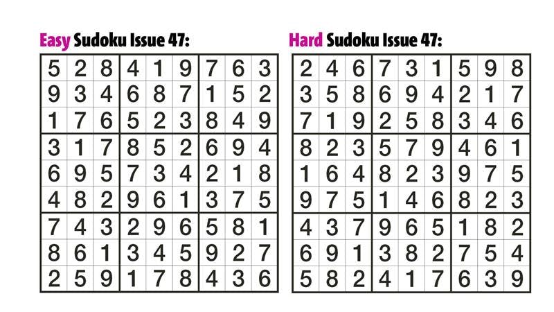 Sudoku Answers Issue 47