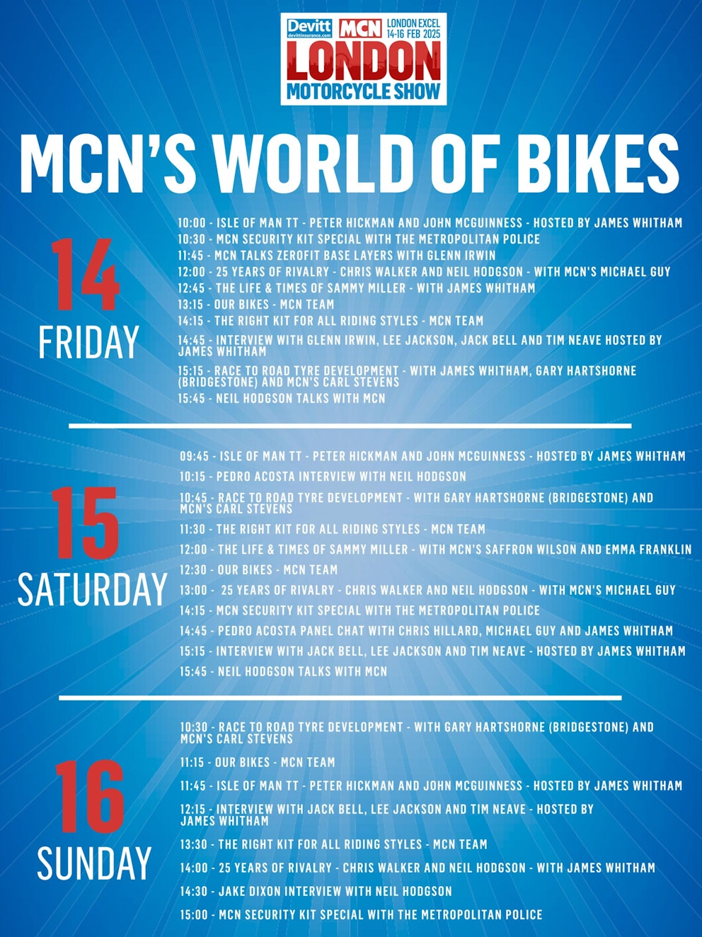 Plan your visit to the Devitt Insurance MCN London Motorcycle Show ...